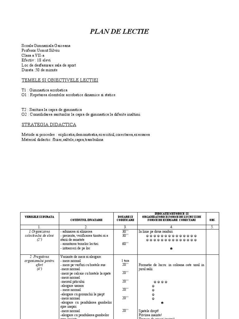 Plan de Lectie 8 D | PDF