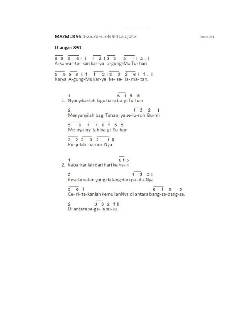 Lomba Lagu Mazmur | PDF