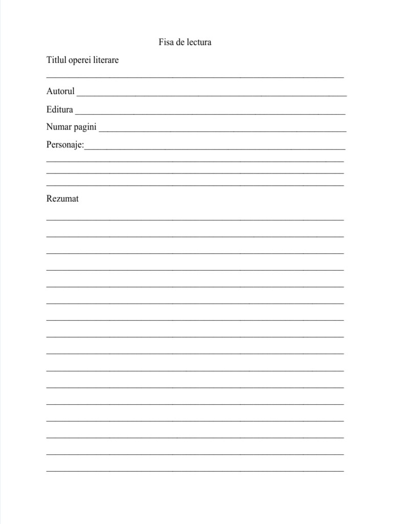 Fisa de Lectura Clasa A 4-A PDF | Download Free PDF | Online Services ...