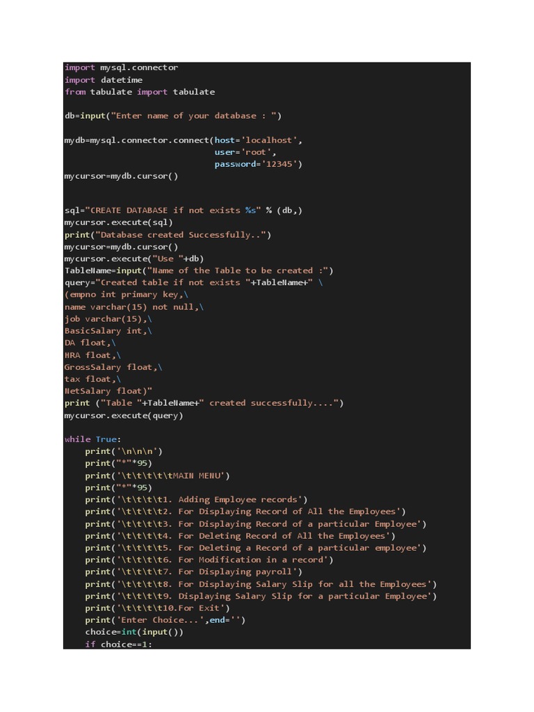 Payroll Management System | PDF | Data | Information Retrieval