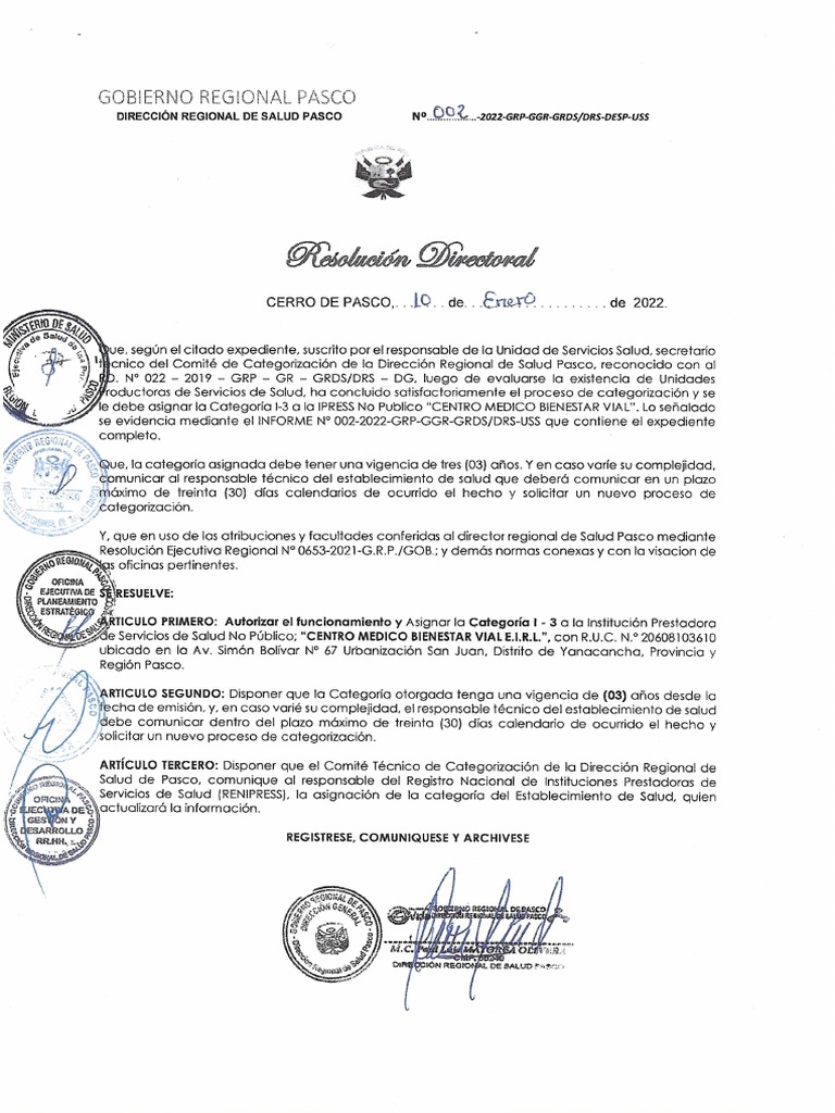 resolución diresa | PDF