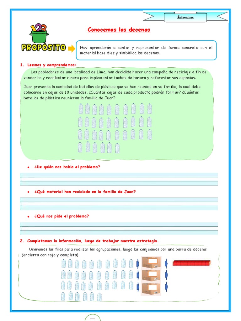E3 Ficha D2 Mat La Decena | PDF
