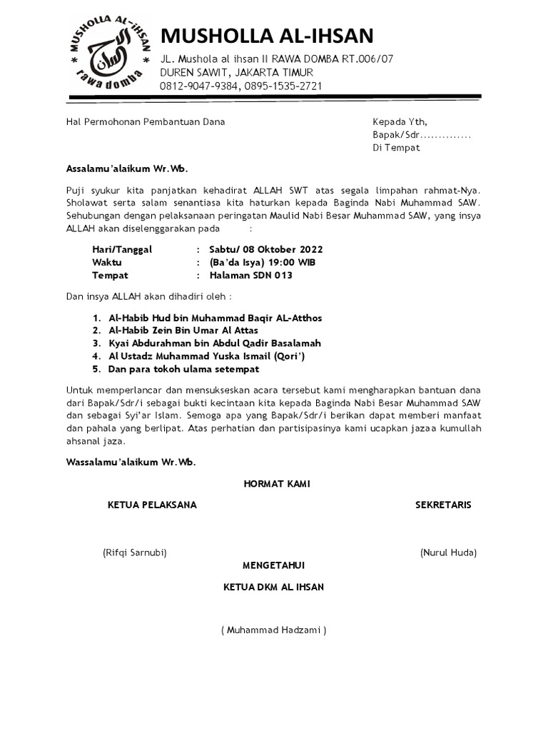 Proposal Maulid AMPLOP | PDF