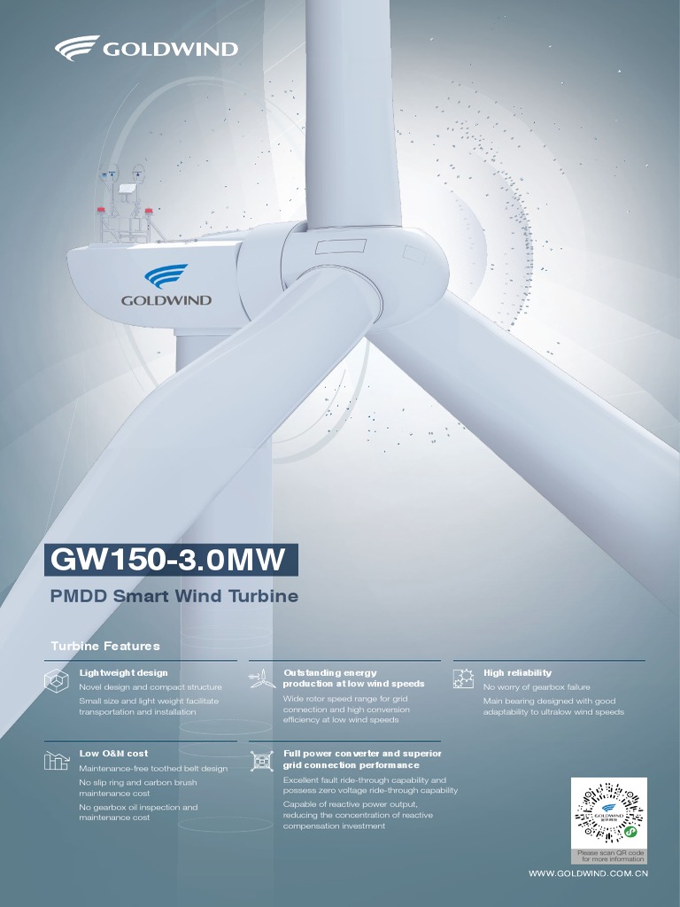 GW150-3.0MW: PMDD Smart Wind Turbine | PDF | Electric Generator ...