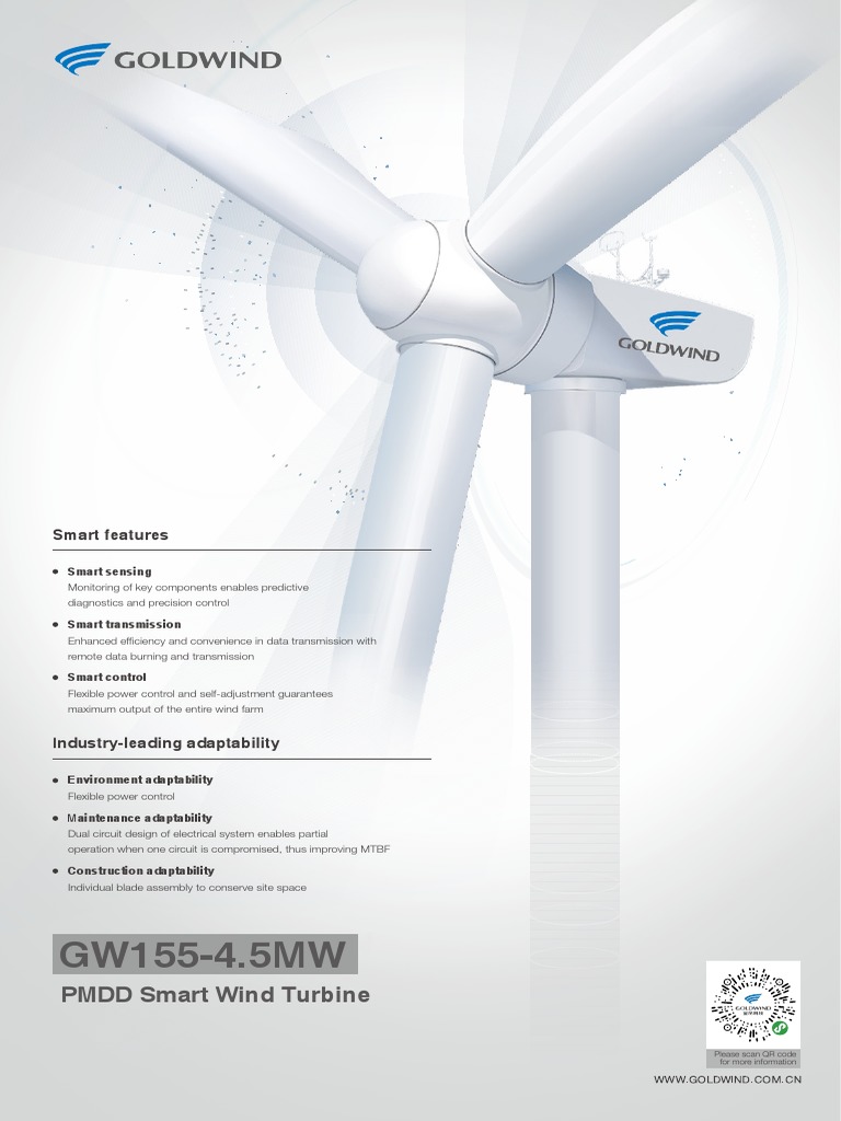 GW155-4.5MW: PMDD Smart Wind Turbine | PDF | Wind Turbine | Electric ...