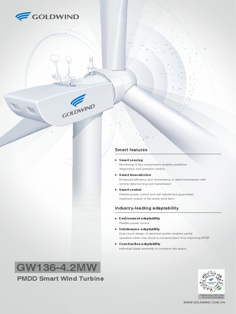GW136-4.2MW: PMDD Smart Wind Turbine | PDF | Wind Turbine | Electric Generator