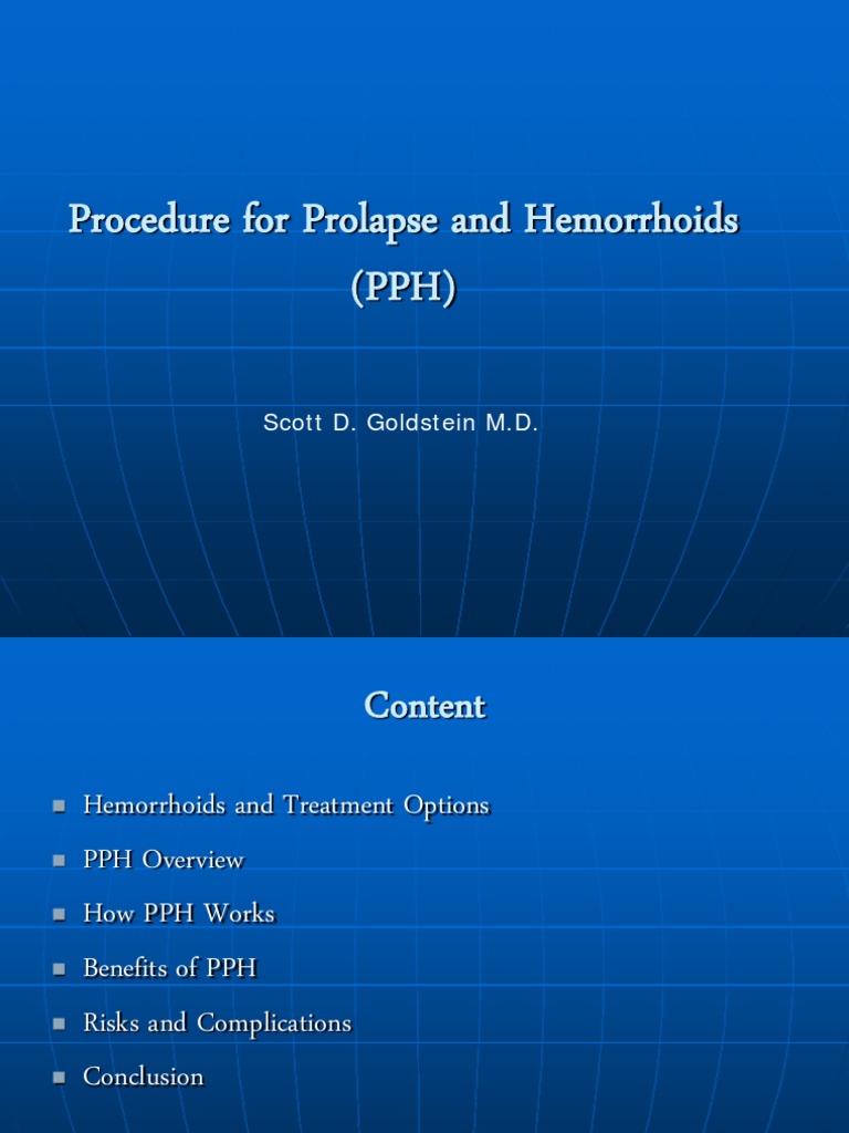 Procedure For Prolapse and Hemorrhoids (PPH) | PDF | Hemorrhoid ...