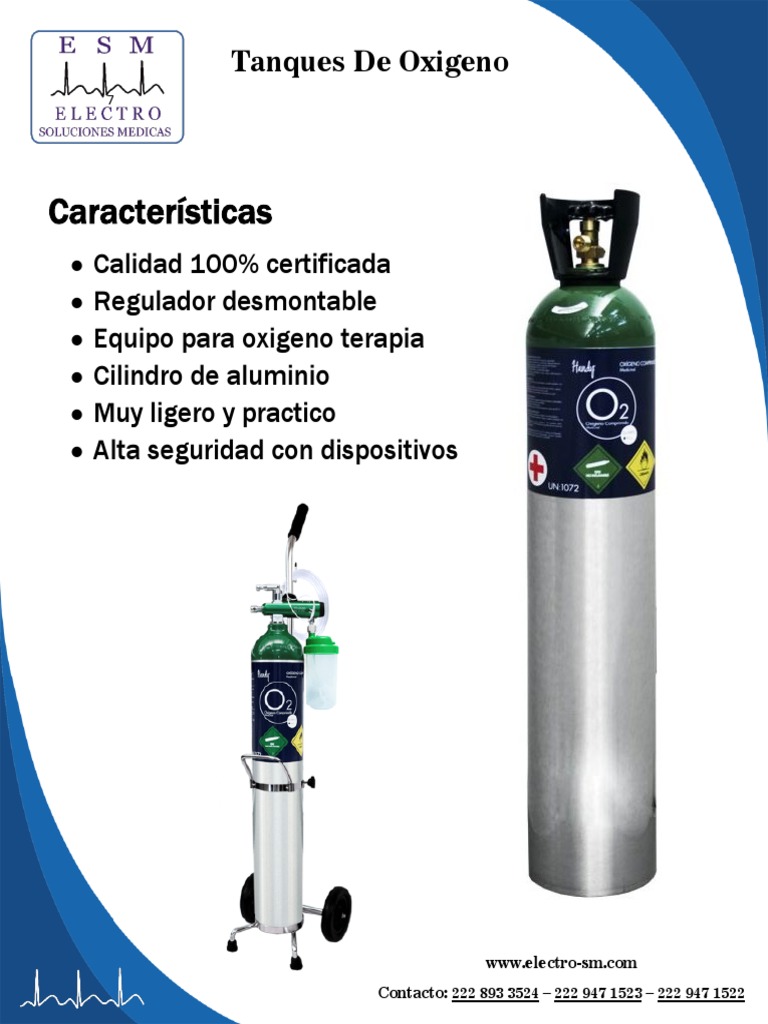 Tipos y características de tanques de oxígeno | PDF | Tecnología
