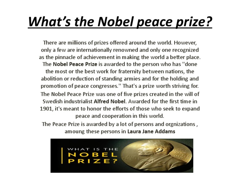 What's The Nobel Peace Prise | PDF
