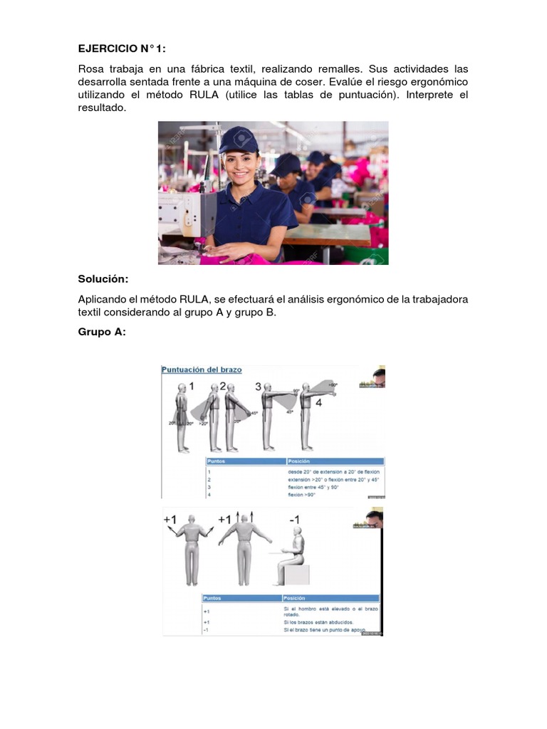 Ejercicio 1 - Ergonomía | PDF | Factores humanos y ergonomía