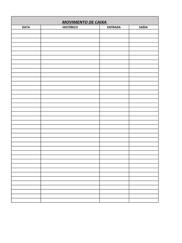 Movimento de Caixa | PDF