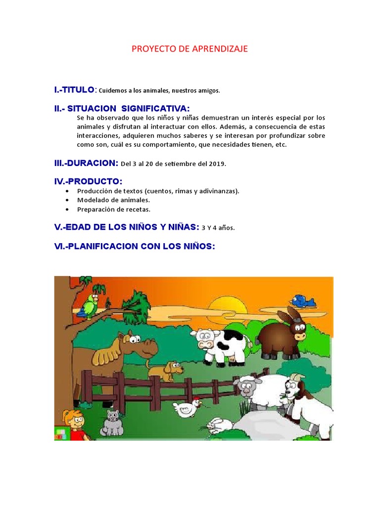 2022 Proyecto Animales | Descargar gratis PDF | Aprendizaje | Evaluación