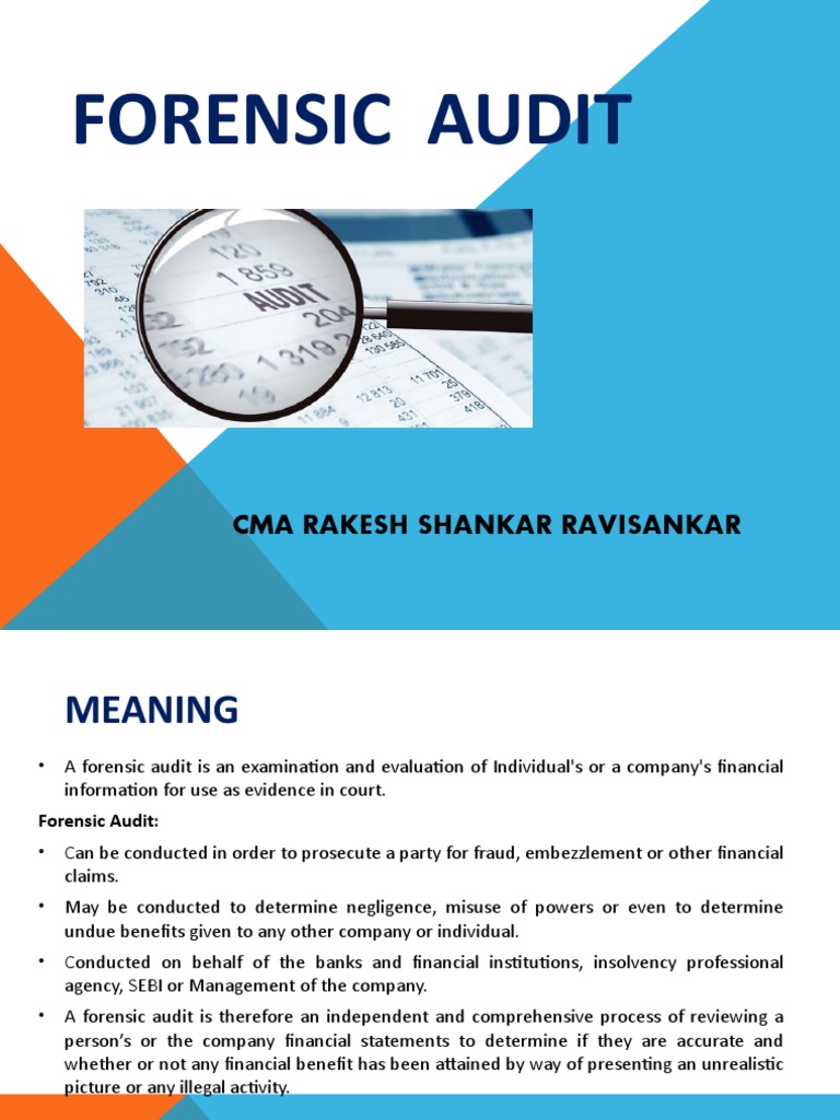 01 Forensic Auditing | PDF | Audit | Financial Audit
