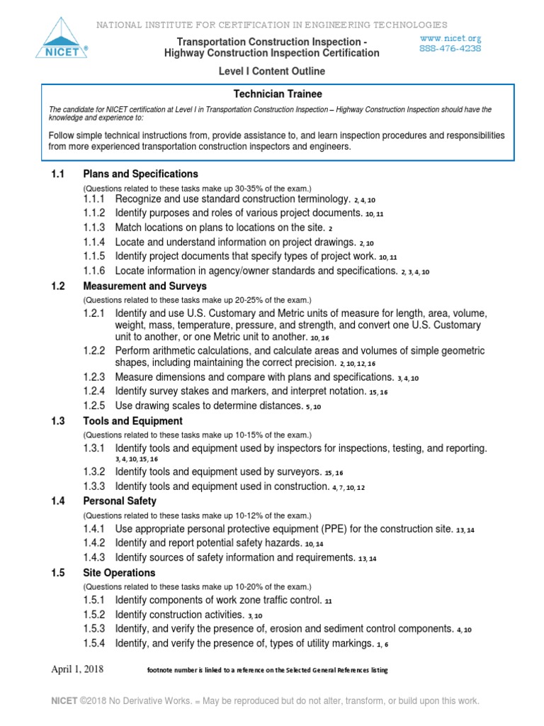 Tci-Hci I Content Outline | PDF | Measurement | Test (Assessment)
