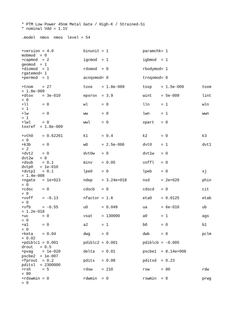 45nm Tech File | PDF | Integrated Circuit | Computer Engineering