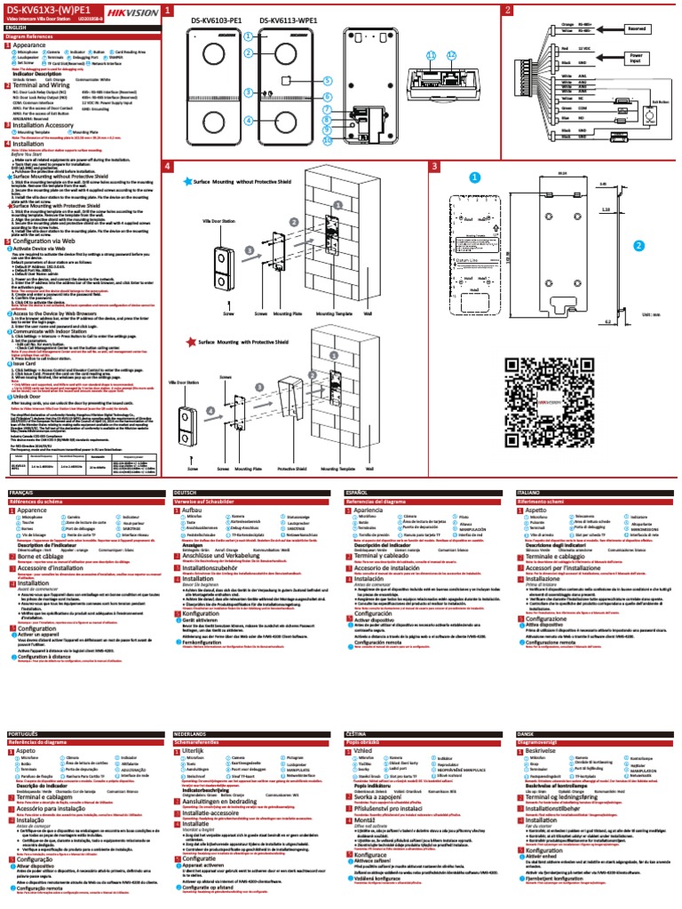 UD20195B B - Baseline - Multi Lingual - Video Intercom 6 Series Villa ...