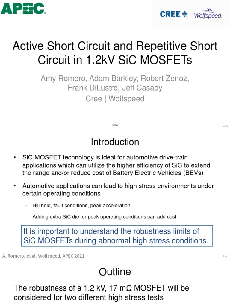 Is165 Active Short Circuit and Repetitive Short Circuit 12kv Sic ...