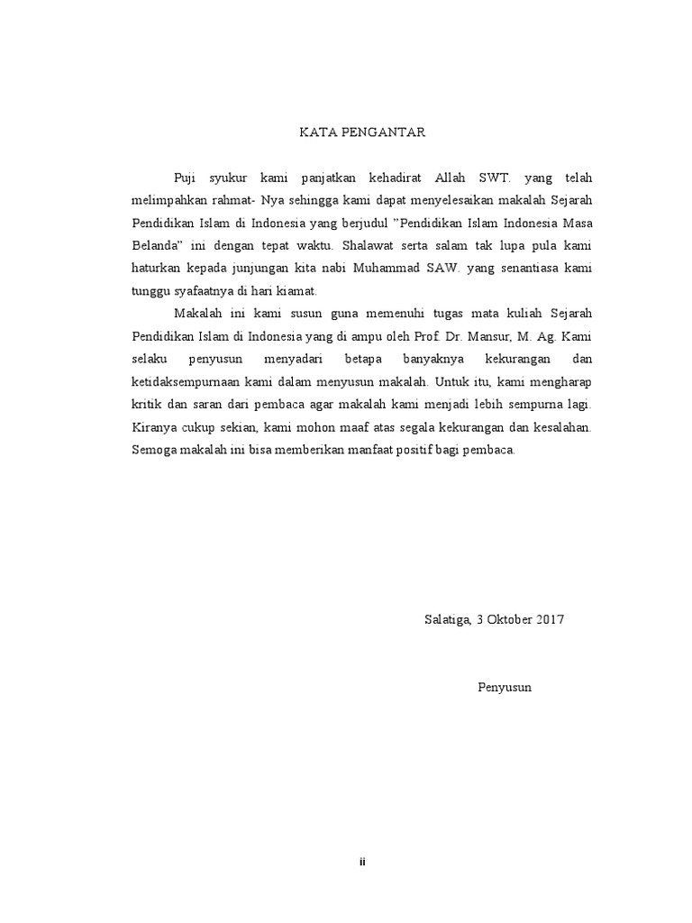 Kata Pengantar Sejarah Pendidikan Islam Di Indonesia | PDF Kata Pengantar Sejarah Pendidikan Islam Di Indonesia | PDF
