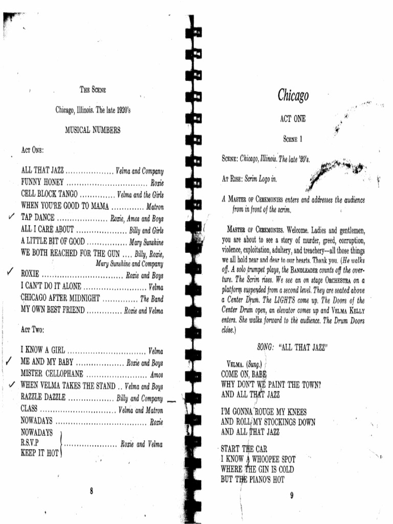 Chicago - Libretto | PDF