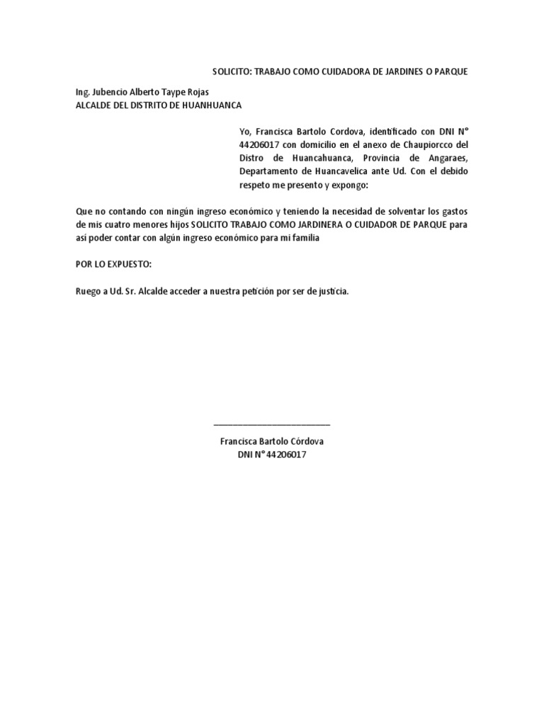 Solicito Trabajo | PDF