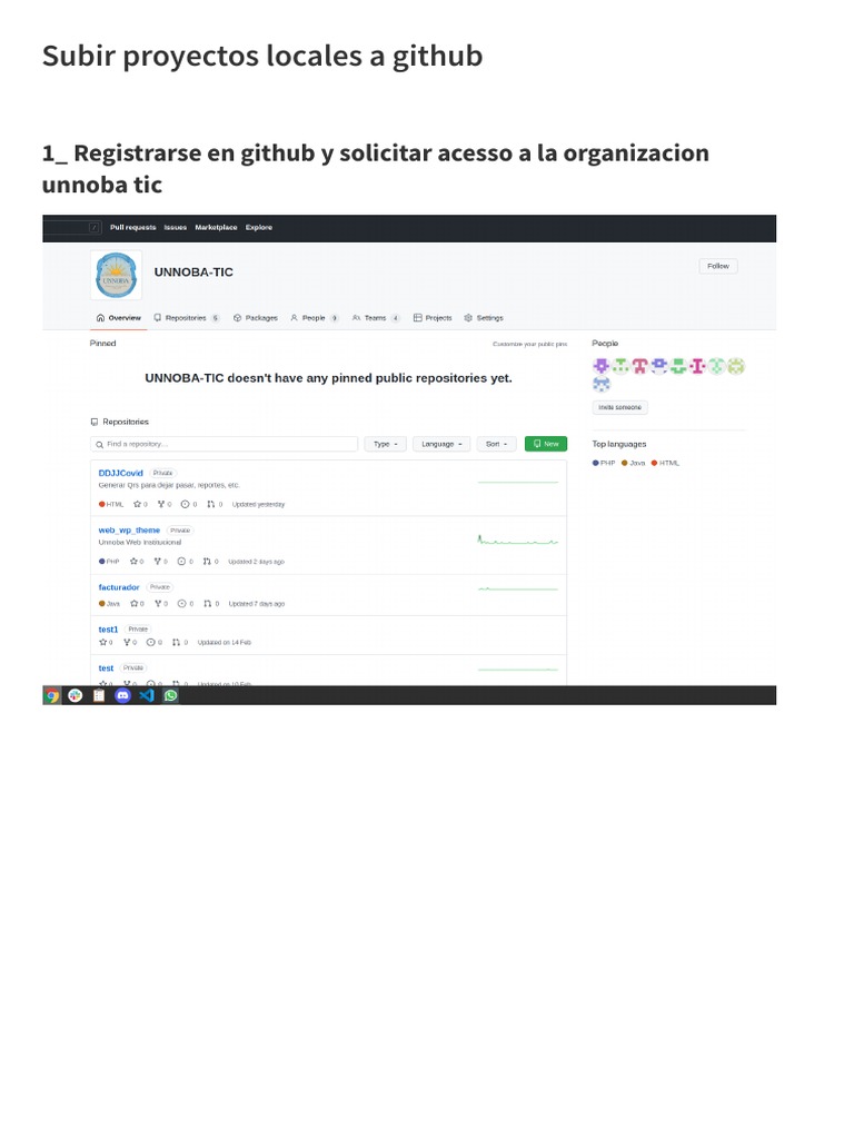 Subir Proyectos Locales A Github | PDF