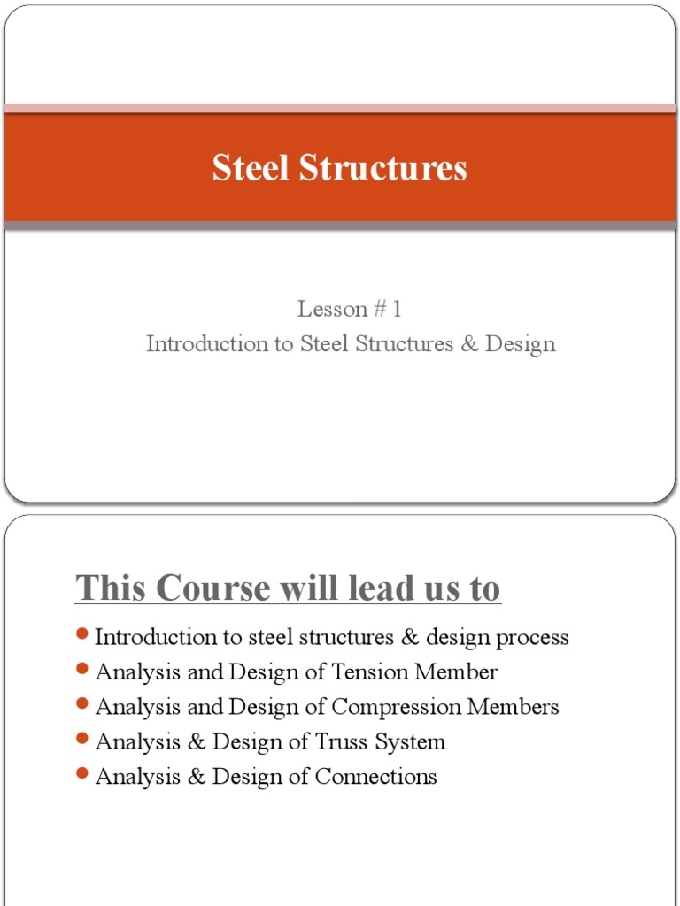 Intro To Steel Structure and Design | PDF | Steel | Structural Steel