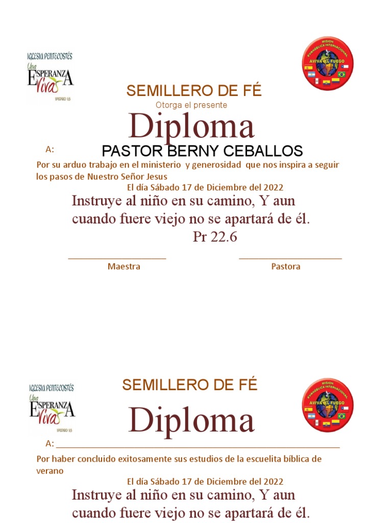 Diplomas Cristianos | PDF