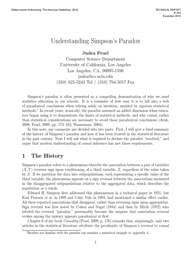 Understanding Simpson's Paradox | PDF | Causality | Statistics