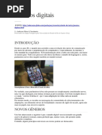 Gêneros Digitais: Conceitos e Características | PDF | Hipertexto | Internet