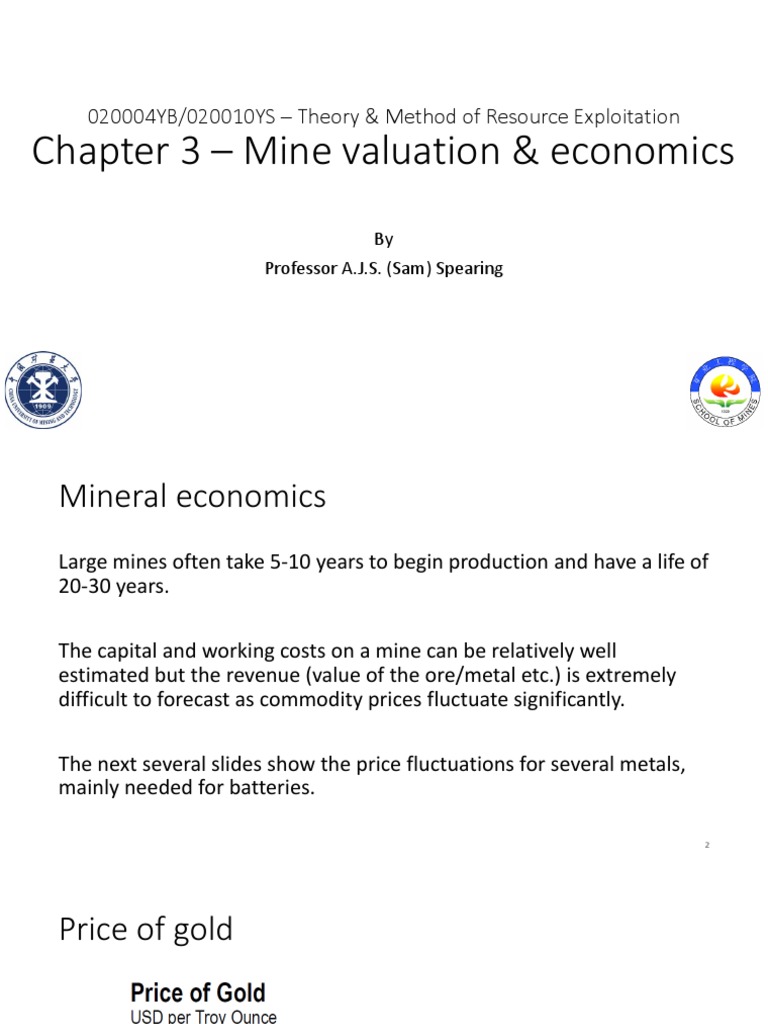 2022 Chapter 3 Mine Valuation & Economics | PDF | Economies