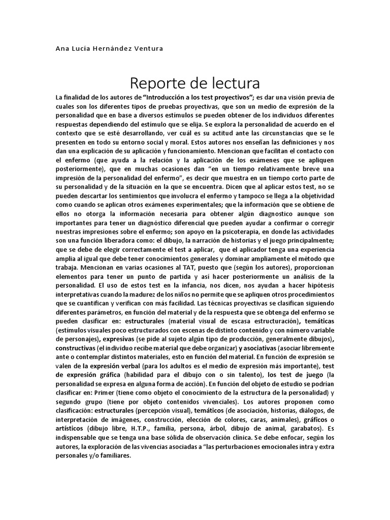 Reporte de Lectura | Descargar gratis PDF | Método científico | Observación
