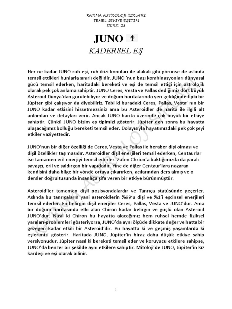 Karma Astroloji Temel Seviye - DERS 23 | PDF