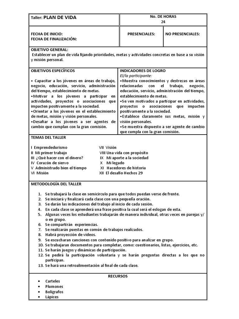Esquema plenarias | PDF