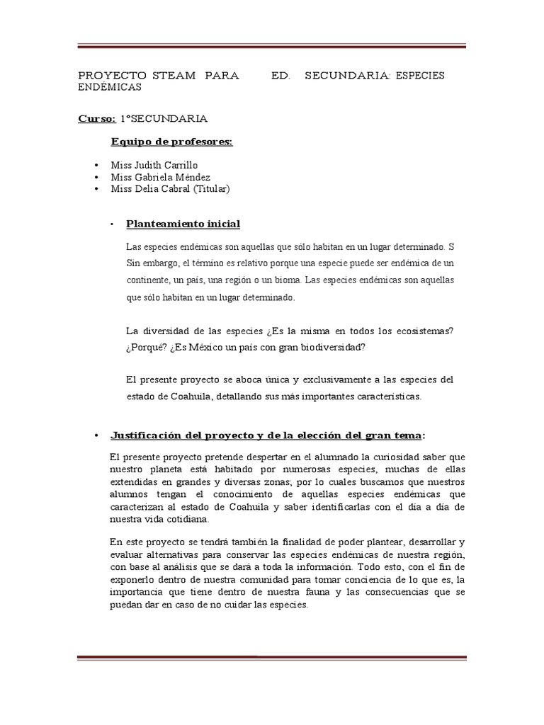 Proyecto Segundo Secundaria B | PDF | Aprendizaje | Iniciativa empresarial