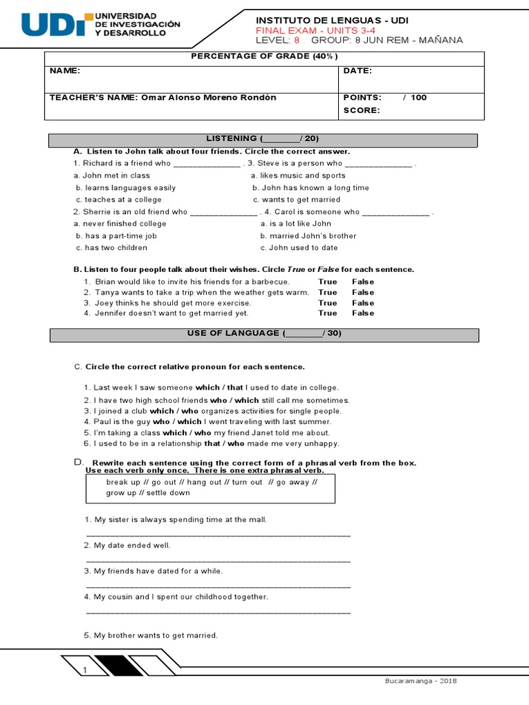 Final Exam Pdf Syntax Human Communication
