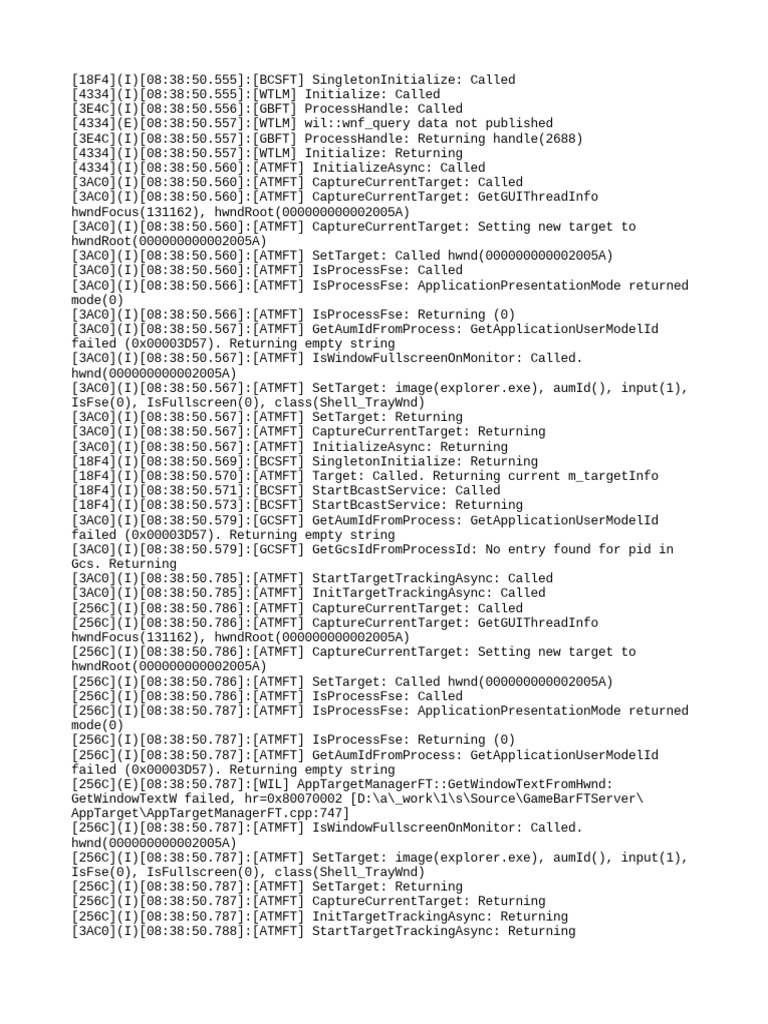 Application Target Tracking Logs | PDF | Computer Programming | System ...