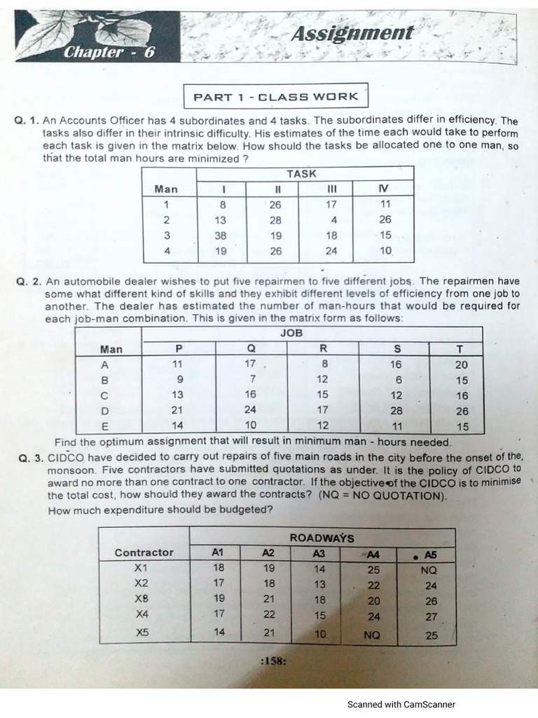 Assignment - Problems | PDF