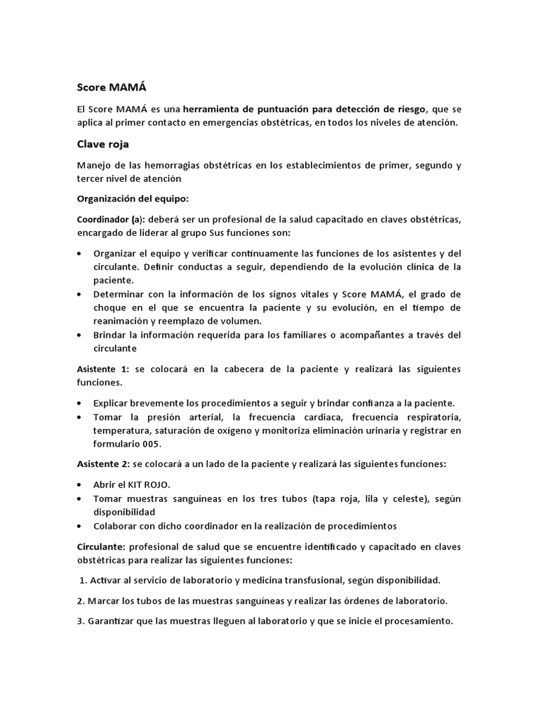 Score MAMÁ | PDF