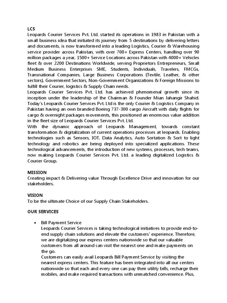 Lcs | Download Free PDF | Logistics | Courier