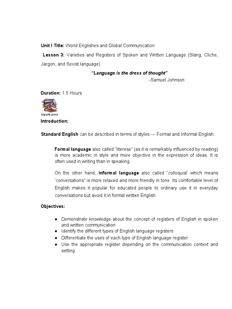 07 - Unit I Lesson 3 | PDF | Grammatical Gender | English Language