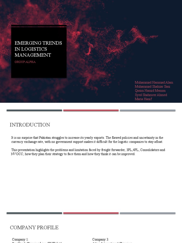 EMERGING TRENDS IN LOGISTICS | PDF