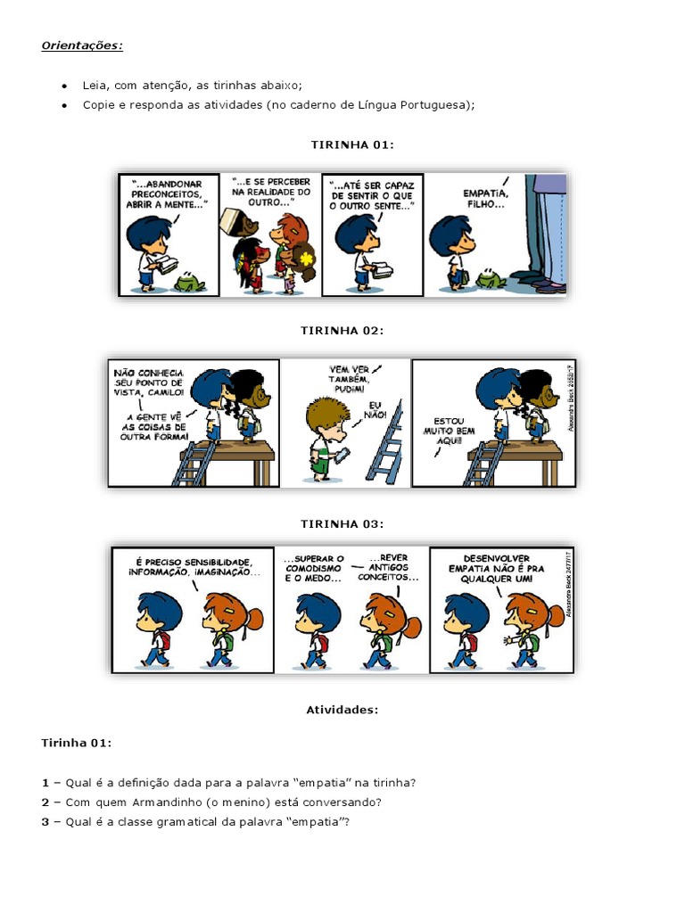 Empatia Tirinhas. | PDF
