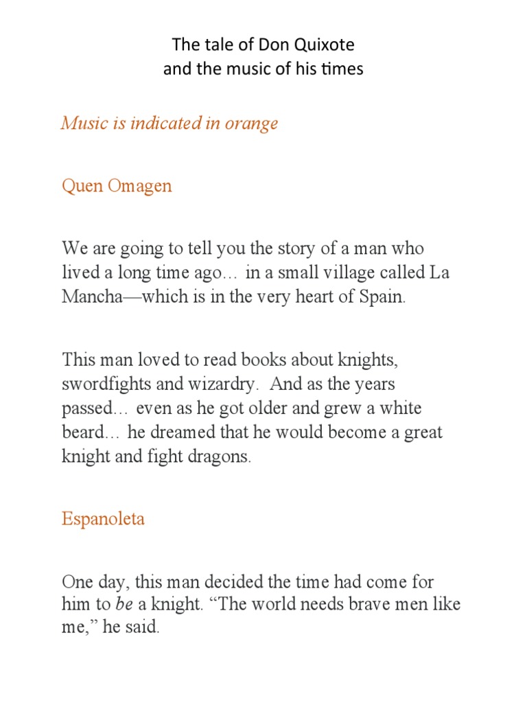 Don Quixote Script v2 | PDF | Don Quixote