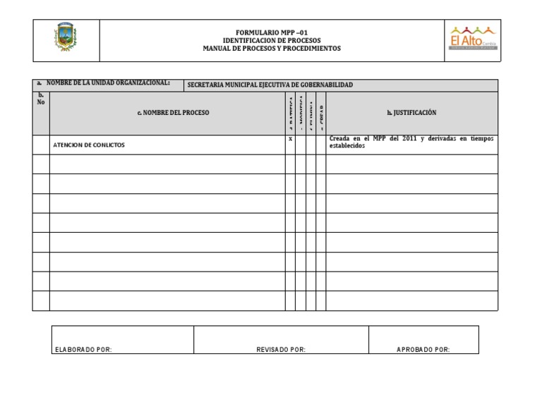 Formulario MPP 01 | PDF