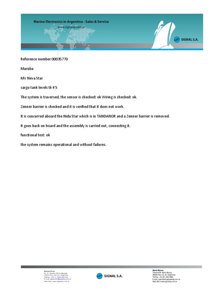 MV Neva Star Cargo System Repairs | PDF | Technology & Engineering