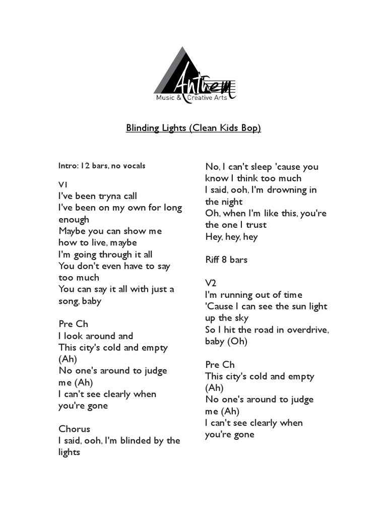 Blinding Lights - The Weeknd (Lyrics) | PDF | Songs