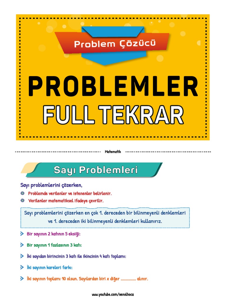 Tyt-Ayt Problemler Konu Anlatımı | PDF