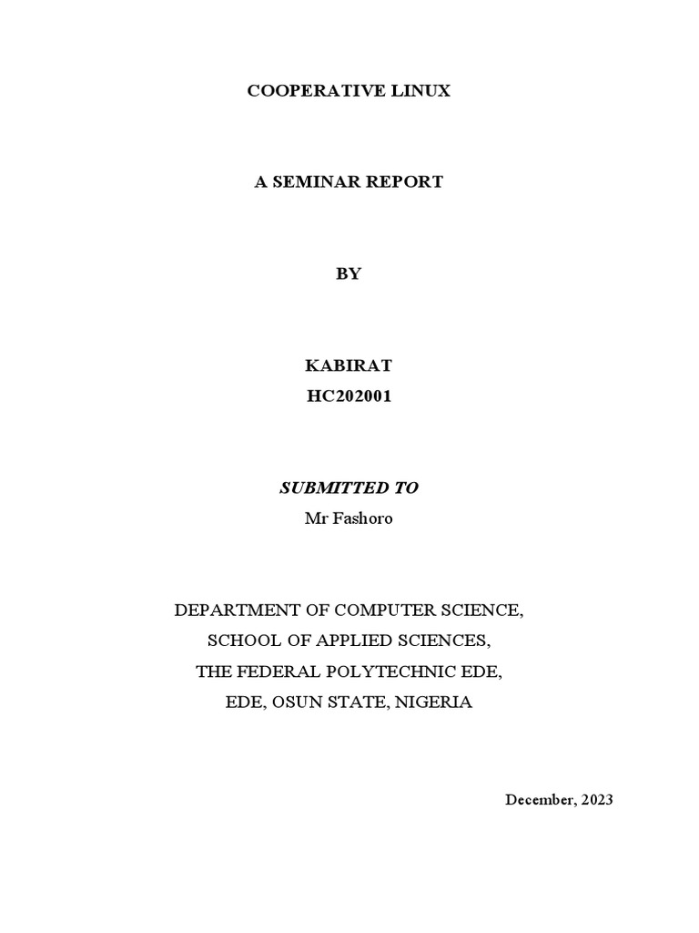 Cooperative Linux | PDF | Operating System | Kernel (Operating System)