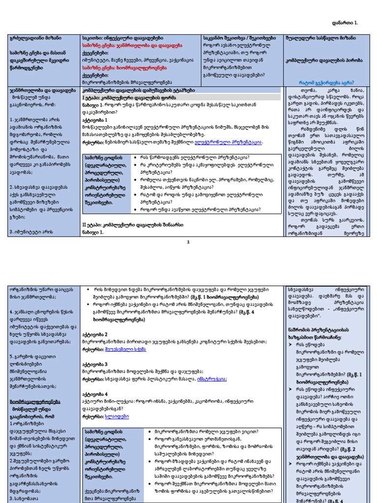 მე 7 კლასი ბიოლოგია აცრა 4 Pdf