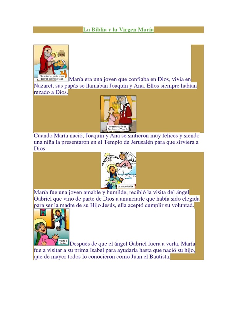 Biografia de La Virgen Maria | PDF
